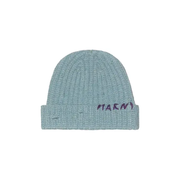 Marni Shetland Mending Beanie 'smoke - Blue