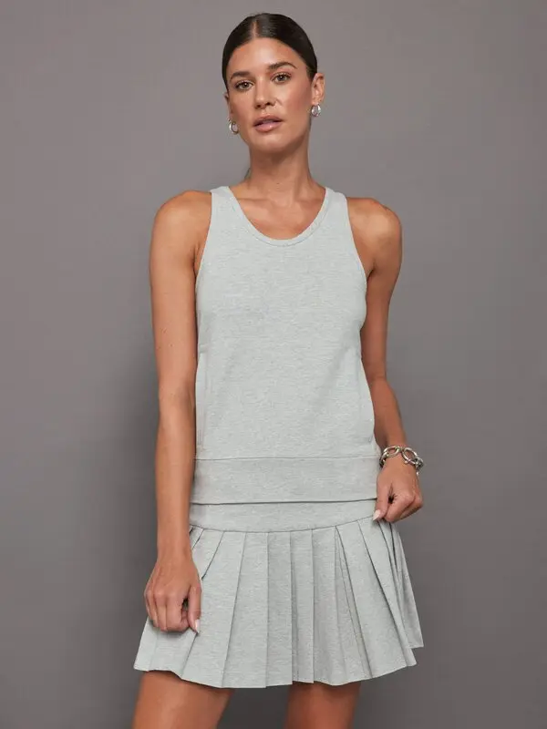 Norma Kamali Racer Tailored Terry Tank Top