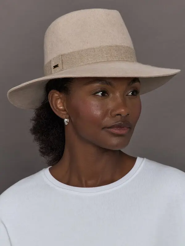 Eugenia Kim Emmanuelle Wide Brim Fedora - Bone