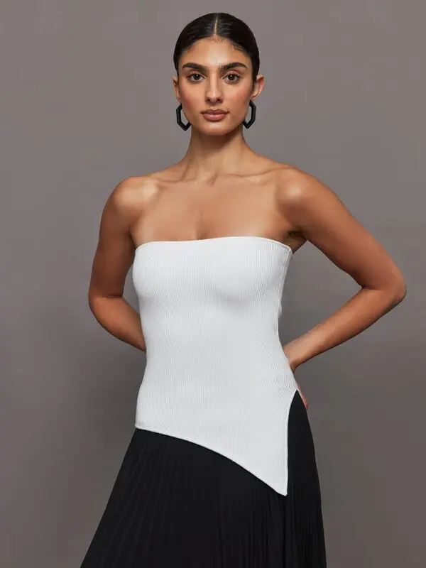 Carbon38 Asymmetrical Strapless Top