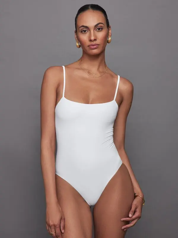 Carbon38 Textured One Piece Swimsuit - White