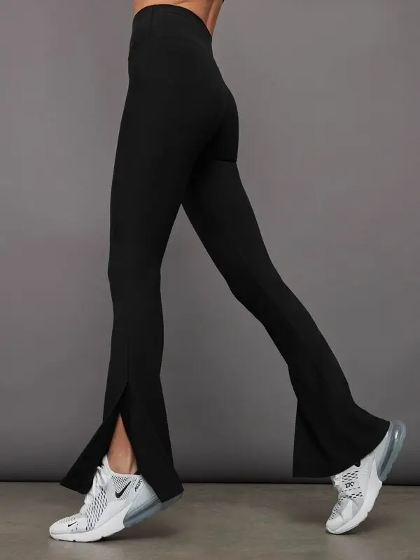 Carbon38 Split Bootcut Legging In Melt - Black