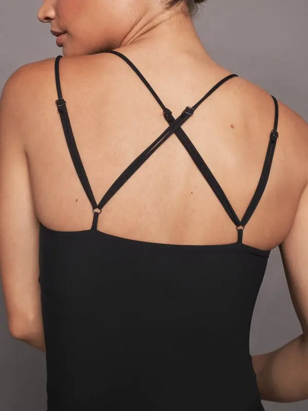 Carbon38 Strappy Tank Top - Black