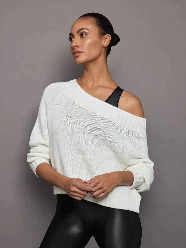 Carbon38 Slouchy Knit Sweater - Off White