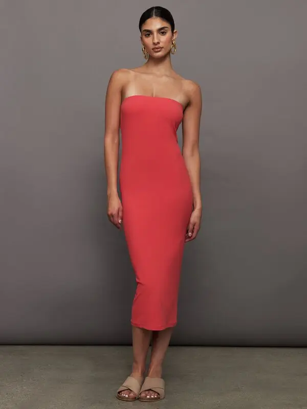 Carbon38 Strapless Dress - Tomato