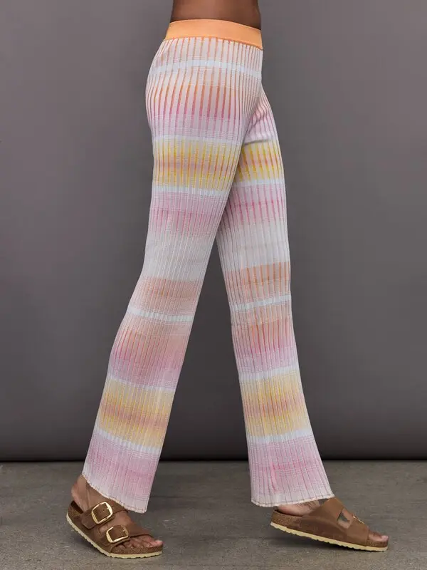 Missoni Straight Ribbed Trousers - Orange / Multi