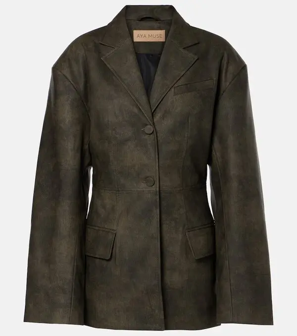 AYA MUSE Kaya Faux Leather Jacket - Grey