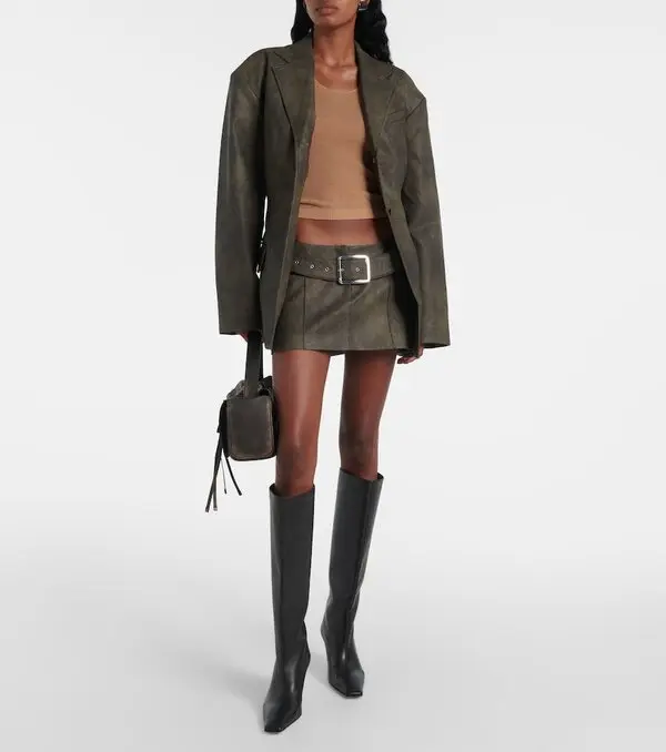 AYA MUSE Kaya Faux Leather Jacket - Grey