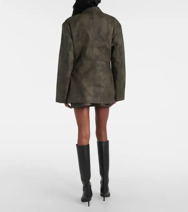 AYA MUSE Kaya Faux Leather Jacket - Grey