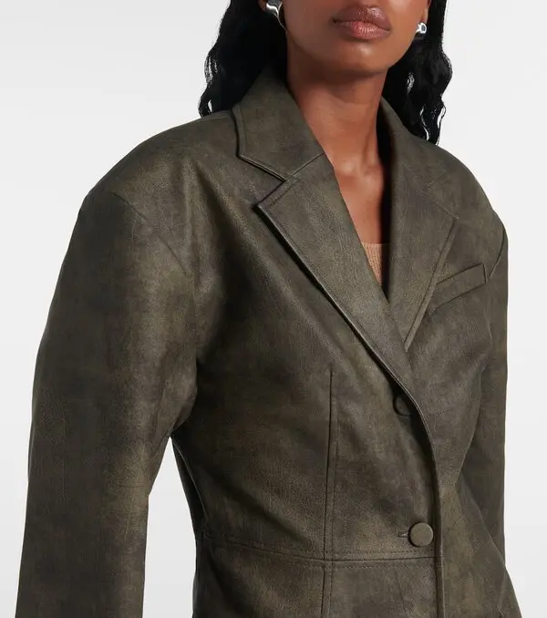 AYA MUSE Kaya Faux Leather Jacket - Grey