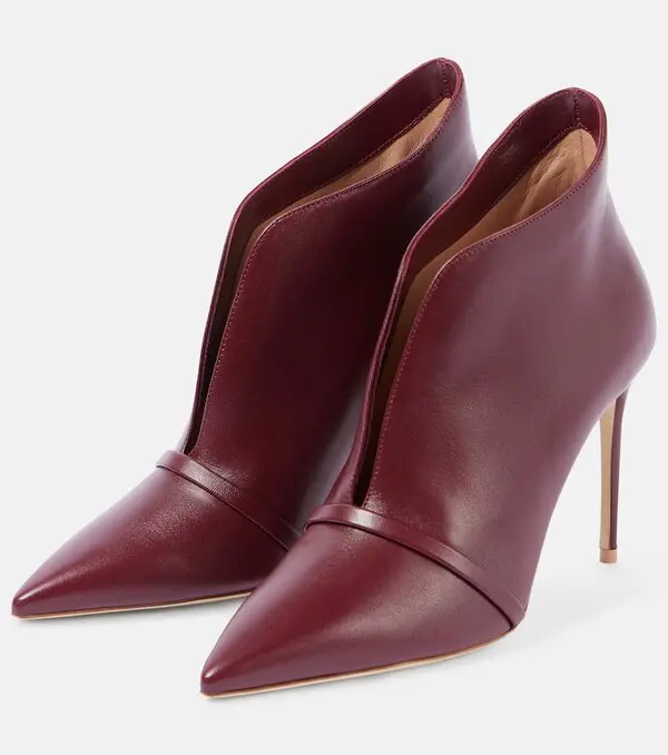MALONE SOULIERS Loren Leather Ankle Boots - Red