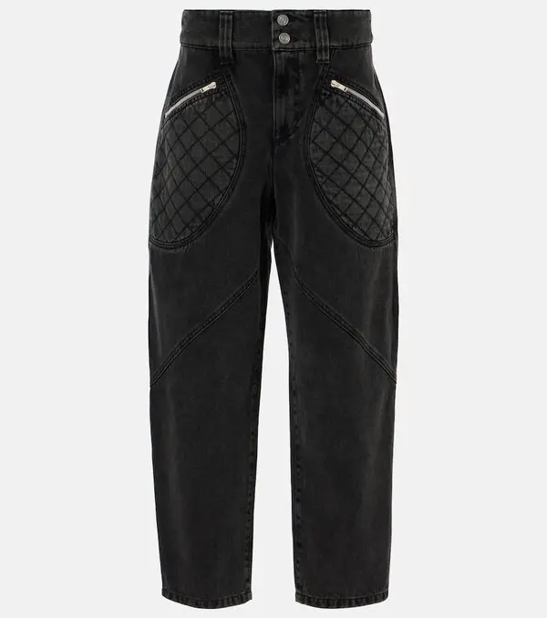 Isabel Marant Étoile Catarina Paneled Tapered Jeans