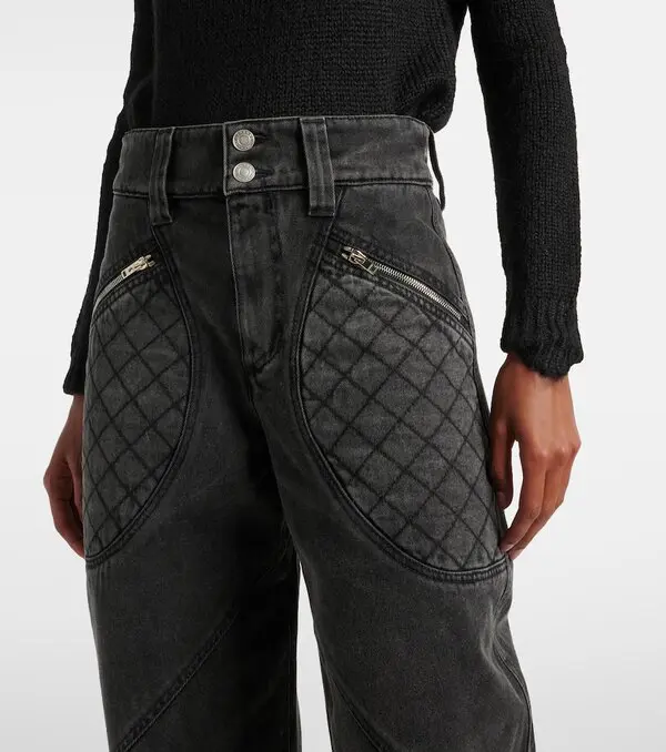 Isabel Marant Étoile Catarina Paneled Tapered Jeans