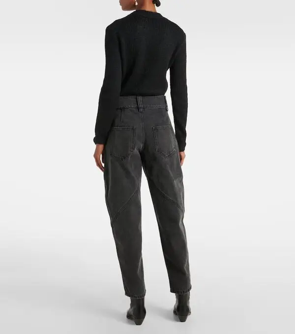 Isabel Marant Étoile Catarina Paneled Tapered Jeans