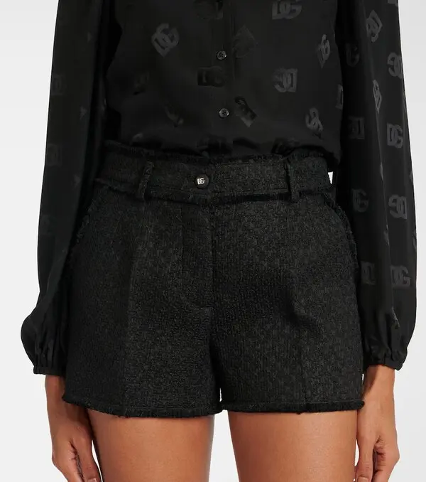 Dolce & Gabbana Wool-blend Tweed Shorts