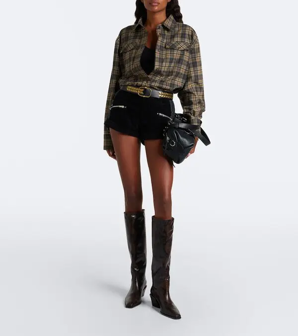 Paris Texas Bettina Snake-effect Knee-high Leather Boots - Brown
