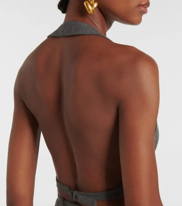 TOM FORD Wool Twill Vest - Grey