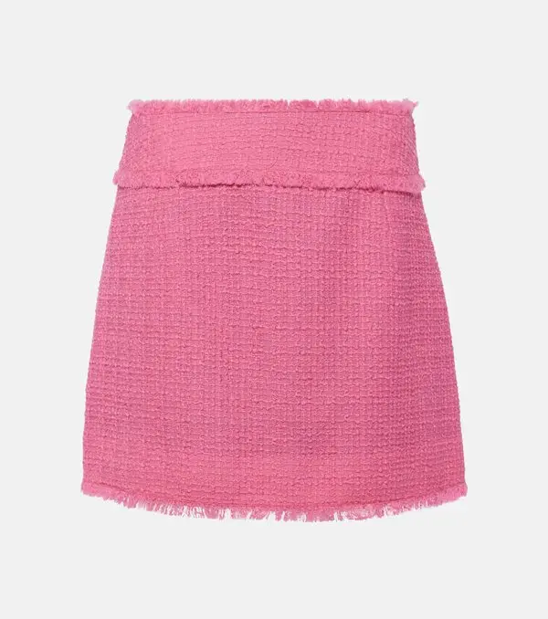 Dolce & Gabbana Wool-blend Tweed Miniskirt - Pink