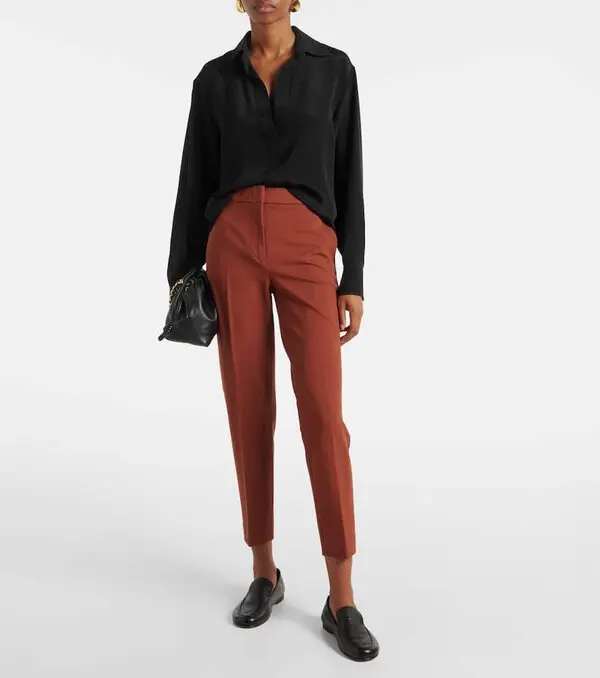 Max Mara Pegno Slim Pants - Brown