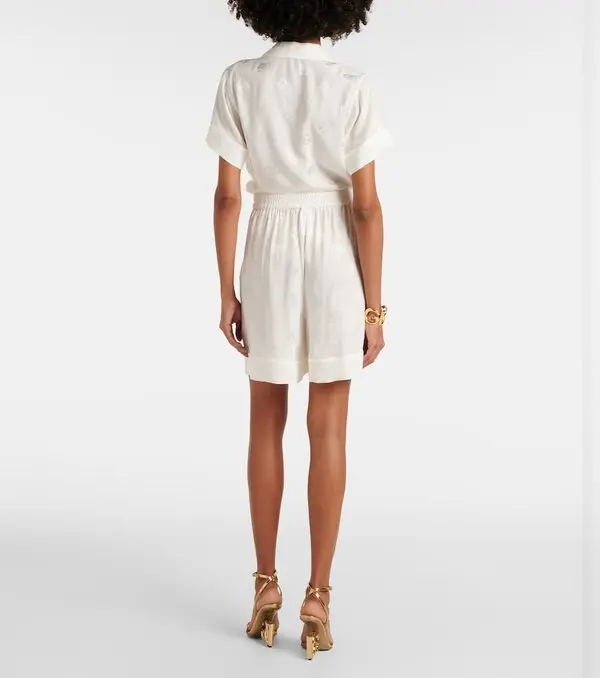 Dolce & Gabbana Dg Silk Satin Jacquard Shorts