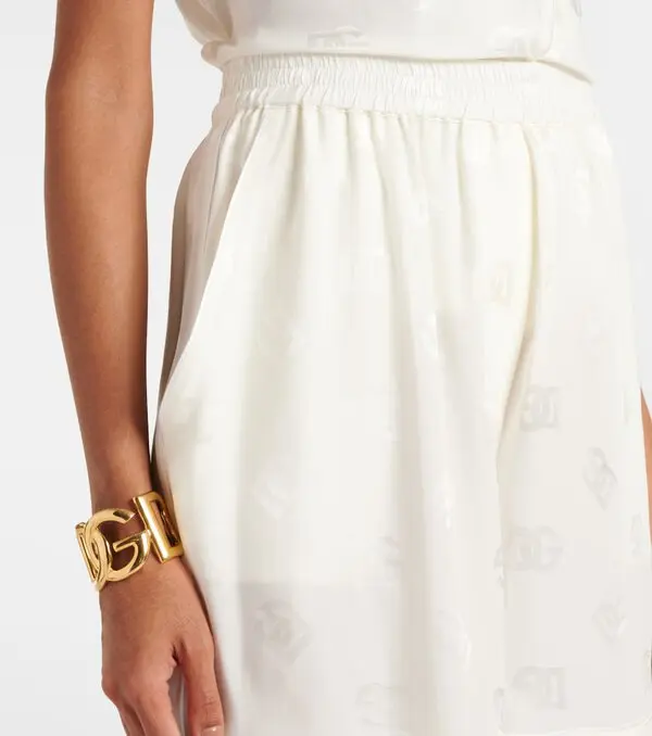 Dolce & Gabbana Dg Silk Satin Jacquard Shorts
