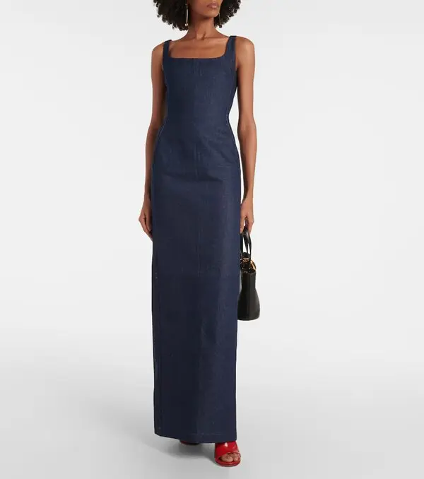 Jacquemus La Robe De-nîmes Spoglio Denim Dress