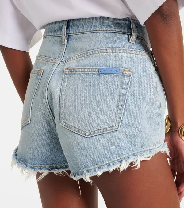 Dolce & Gabbana High-rise Denim Shorts - Blue