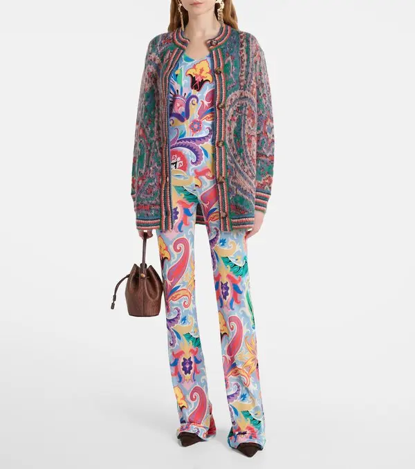 Etro Paisley High-rise Flared Pants - Multicoloured