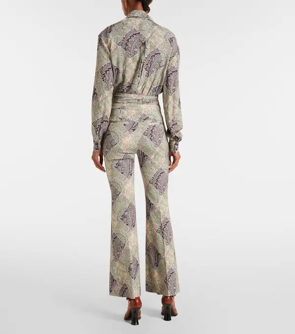 Etro Paisley Flared Trousers - Multicoloured