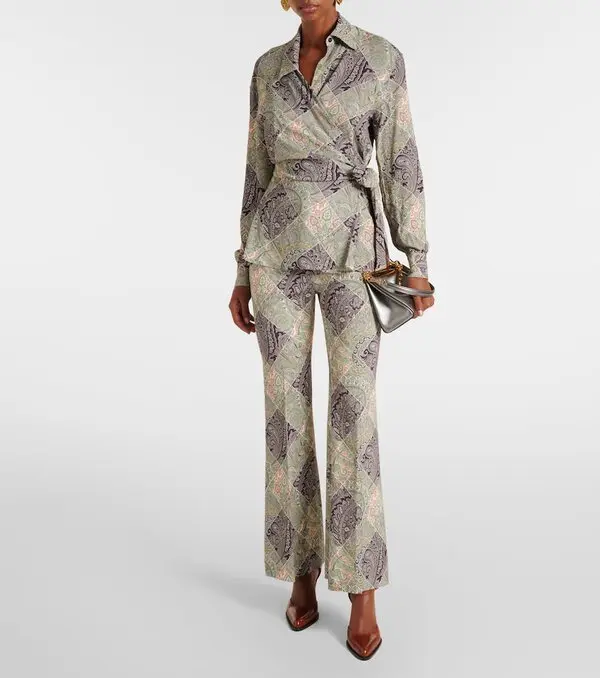 Etro Paisley Flared Trousers - Multicoloured