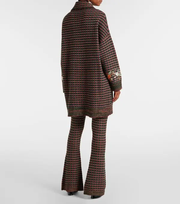Etro Embroidered Coat - Brown