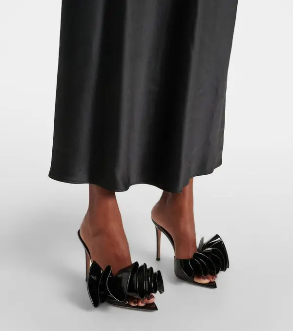 GIANVITO ROSSI Gabrielle 105 Leather Mules - Black