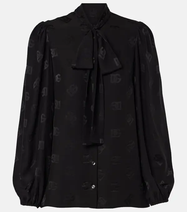 Dolce & Gabbana Dg Bow-detail Silk Blouse