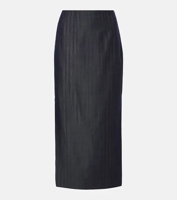 Etro Wool-blend Pencil Skirt - Blue