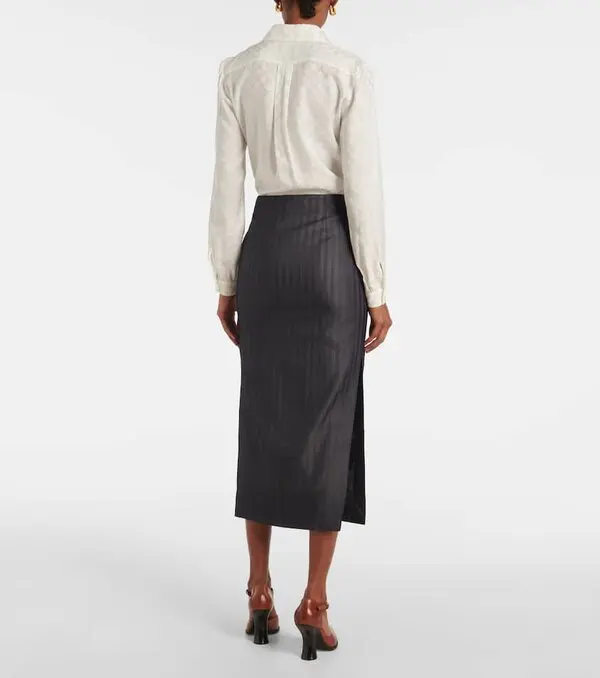 Etro Wool-blend Pencil Skirt - Blue