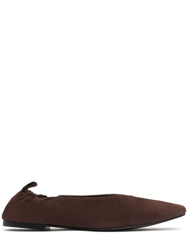 A.emery 10mm Brie Suede Ballerina Flats