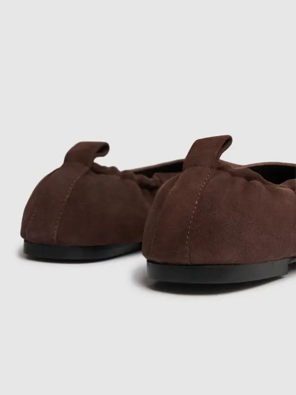 A.emery 10mm Brie Suede Ballerina Flats