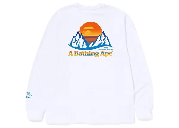 A BATHING APE Mountain Long Sleeve Tee Shirt
