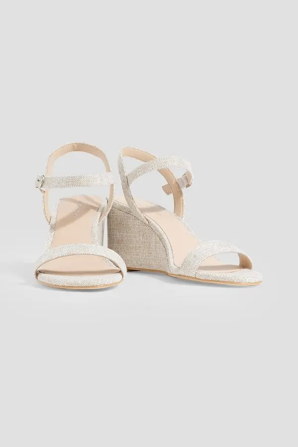 STUART WEITZMAN Dancer 75 Canvas Leather Sandals