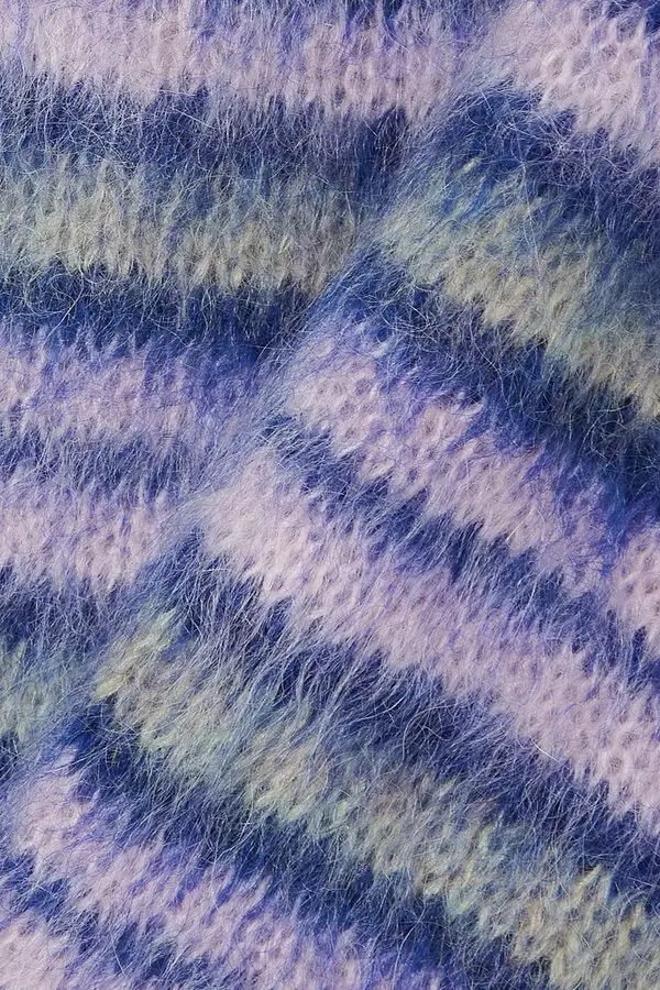 Marni Striped Mohair-blend Skirt - Lilac