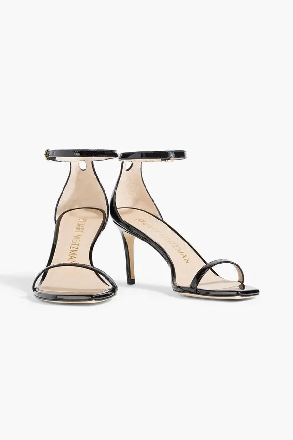 STUART WEITZMAN Patent-leather Sandals - Black