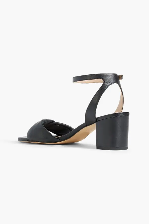 STUART WEITZMAN Everly Leather Block Heel Sandals - Black