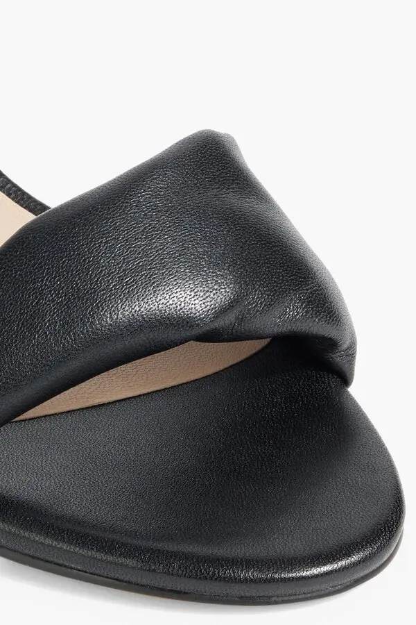 STUART WEITZMAN Everly Leather Block Heel Sandals - Black