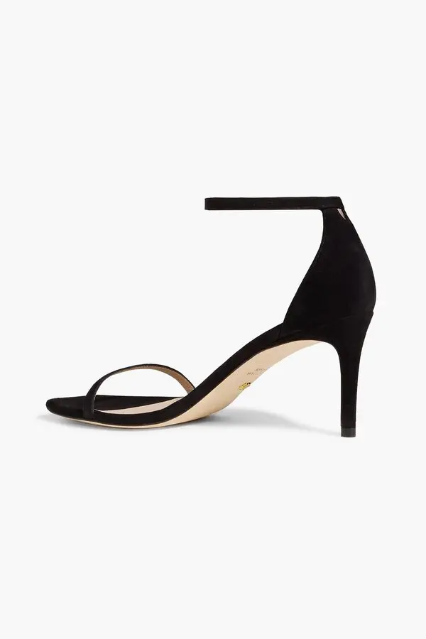 STUART WEITZMAN Suede Sandals - Black