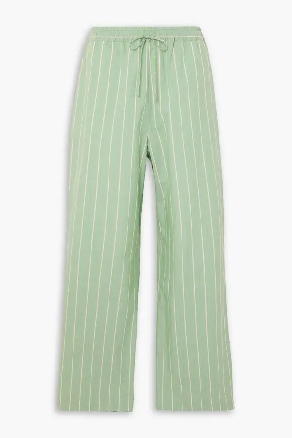 Marni Striped Cotton Wide-leg Pants