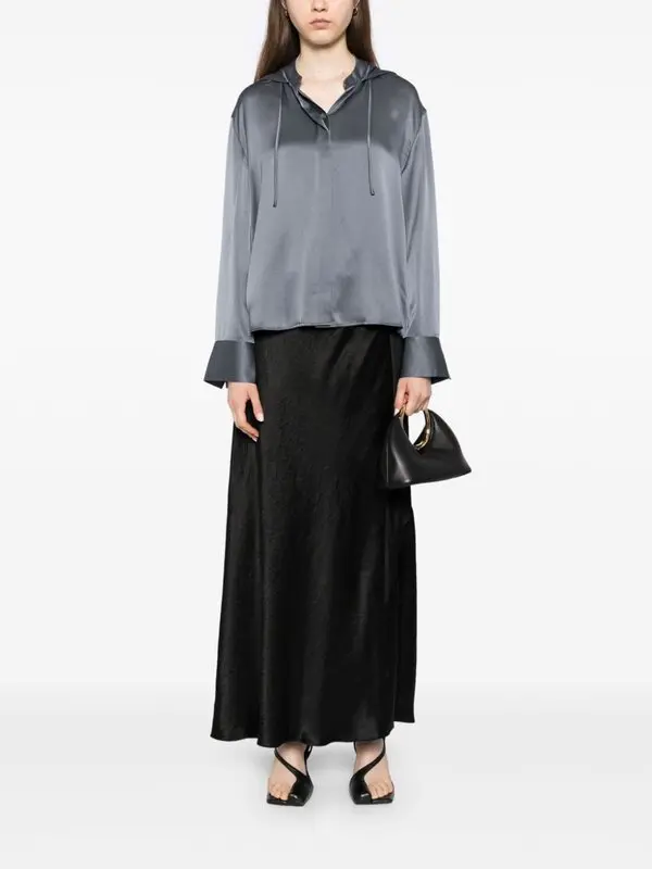 Vince Silk Hooded Shirt