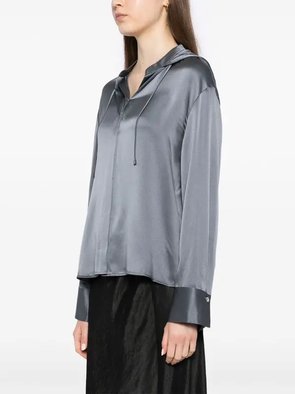 Vince Silk Hooded Shirt