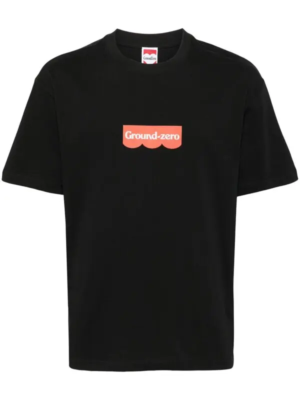 GROUND ZERO Logo-print T-shirt - Black