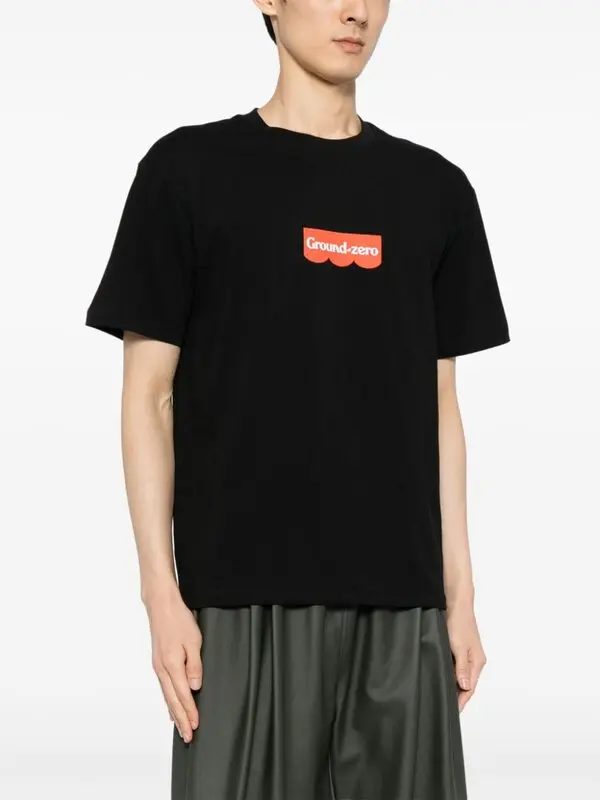 GROUND ZERO Logo-print T-shirt - Black