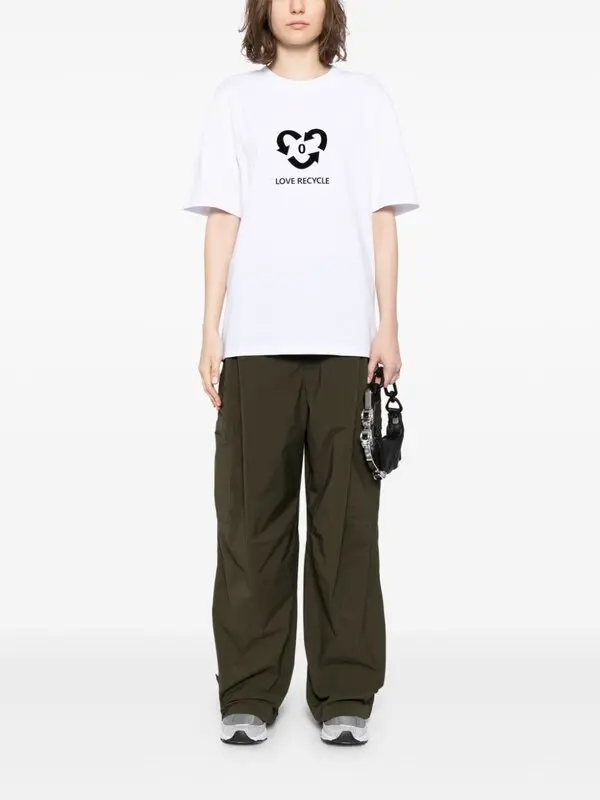GROUND ZERO Slogan-print Cotton T-shirt - White